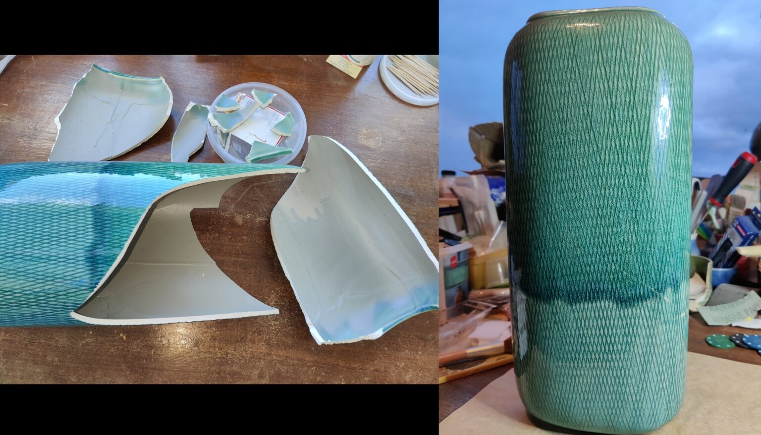 Pottery Repair - Before and After Photos - Pottery Repair